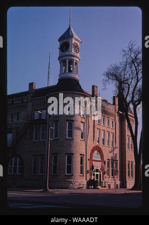 City Hall, James and Dickason Streets, Columbus, Wisconsin Stock Photo ...