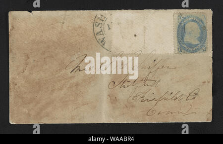 Civil War envelope showing (on back) U.S. Capitol building with message ...