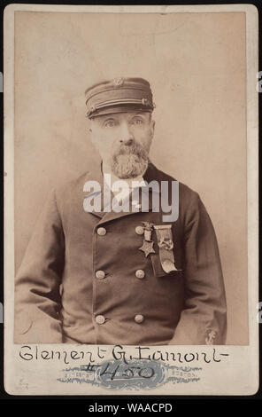 Clement G. Lamont, a Civil War veteran, is featured in a portrait by ...