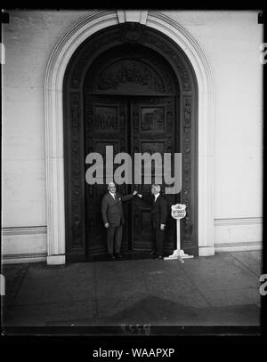 Bert W. Kennedy (right) doorkeeper of the House and J.G. Rodgers ...