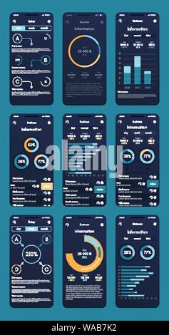 Different UI, UX, GUI screens and flat web icons for mobile apps ...