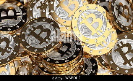 Bitcoin wallet with coins, crypto currency in the wallet,bitcoin coins ...