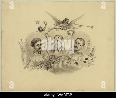 Commemorative portrait of balloonists Charles Renard, Dupuy Stock Photo ...