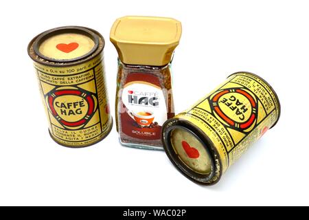 HAG Coffee Jar. HAG is a brand of Jacobs Douwe Egberts Stock Photo - Alamy