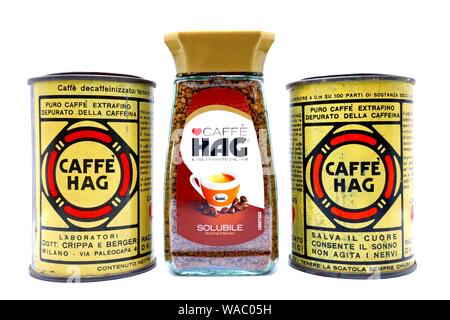 HAG Coffee Jar. HAG is a brand of Jacobs Douwe Egberts Stock Photo - Alamy