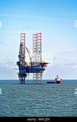 Prospector 1 drilling platform rig and support ship VOS Precious ...