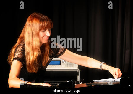 Barbara Dennerlein playing jazz on the Hammond organ, Brecon Jazz ...