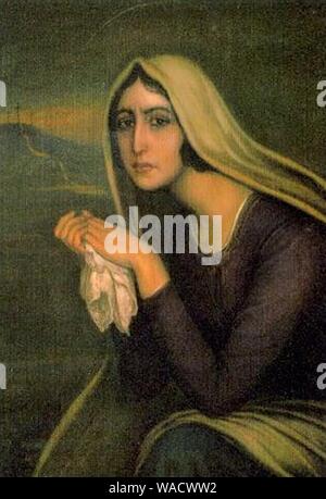 'Dolorosa' by Julio Romero de Torres portrays a deeply emotional and ...
