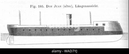 The 1863 line drawing of Don Juan d'Austria depicts the historical ...