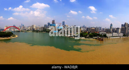 The sandy Yangtze River meets the clean Hanjiang River at the Dragon ...