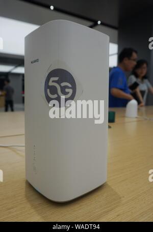 A Huawei 5G CPE Pro, the CPE (Customer Premise Equipment), is displayed ...