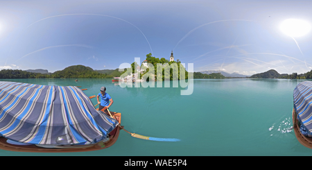 360° view of Lake of Bled - Alamy