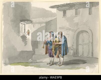 Drawing, "Pifferari," Two Pipers from the Abruzzi in Rome; Bartolomeo ...