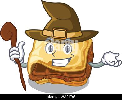 Witch moussaka isolated with in the cartoon Stock Vector Image & Art ...