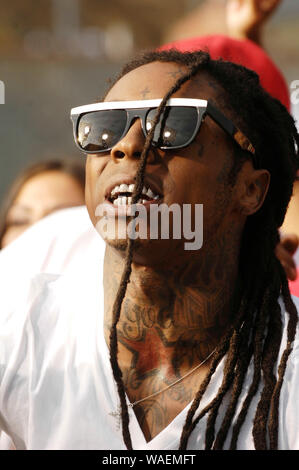 Rapper Lil Wayne on-set at the Mack 10 ft. Lil Wayne, and Rick Ross "So ...