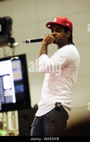 Rapper Jim Jones of Dipset performs at the This is 50 Festival at ...