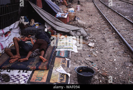 JAKARTA, INDONESIA: Homeless people sleeping and living under tunnel ...