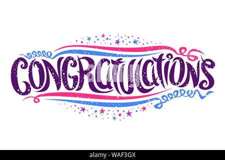 Font design for word congratulations illustration Stock Vector Image ...