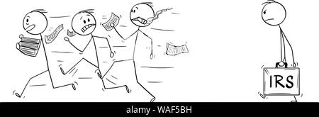 Scared Stick Figure Running Away