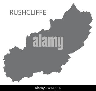 Rushcliffe district map - England UK Stock Vector Image & Art - Alamy