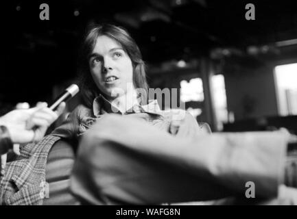 Jimmy McCullough during an interview, 1973, possible Montreux Jazz ...