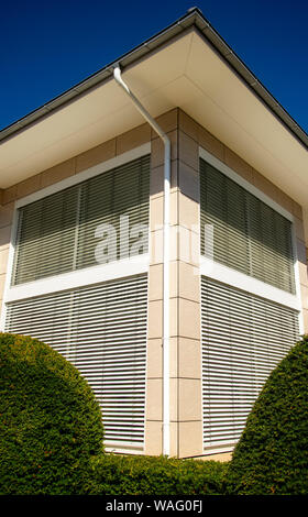 Blinds as sun protection on the window of an office building in Berlin ...