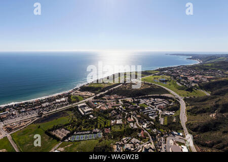 Aerial view of Malibu Canyon road Stock Photo - Alamy