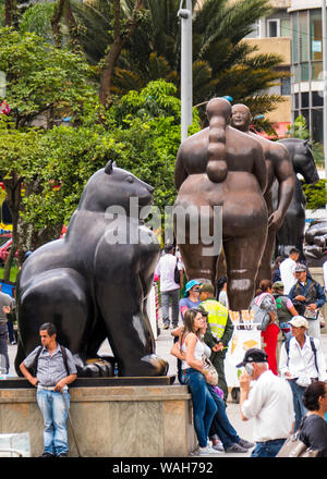 Adam and Eve statues by Fernando Botero in Monte Carlo, Monaco. Monaco ...