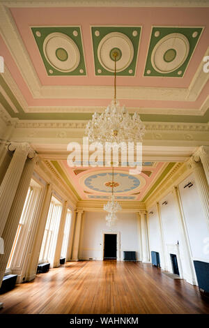 Interior of Lews Castle, a mock Tudor building built in 19th century as ...