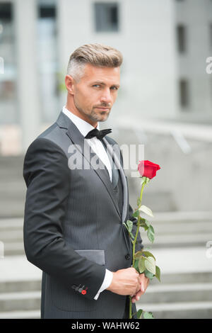 Well groomed macho tailored suit. Make good first impression ...