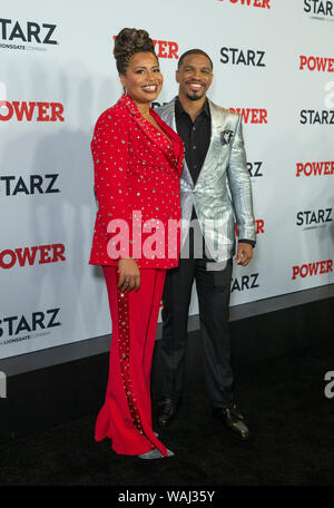 Courtney A. Kemp (L) and Michael J. Ferguson attend the Power Final ...