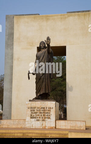 West Africa, Benin, Abomey. Monument of King Glele of Dahomey near the ...