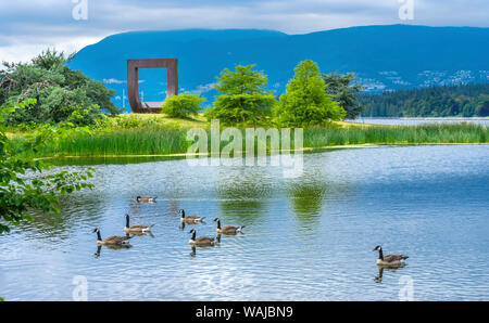 Gate to the Northwest Passage Sculpture in Vanier Park Stock Photo - Alamy