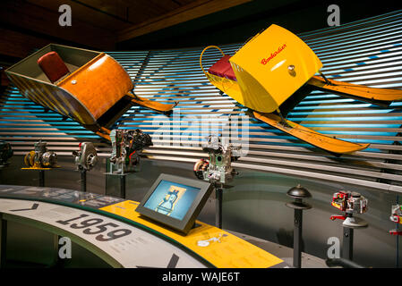 Canada, Quebec, Valcourt. Musee Joseph-Armand Bombardier, museum ...