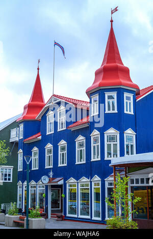 Akureyri, Iceland - June 2, 2019: Traditional architecture in the old ...