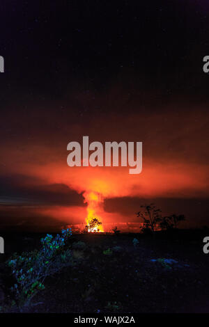 Kilauea Overlook near Jagger Museum, viewing one of the world's most ...