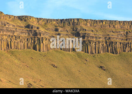 Basalt columns, Lower Deschutes River, Central Oregon, USA Stock Photo ...
