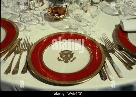 Nancy Reagan's White House state china set Stock Photo - Alamy