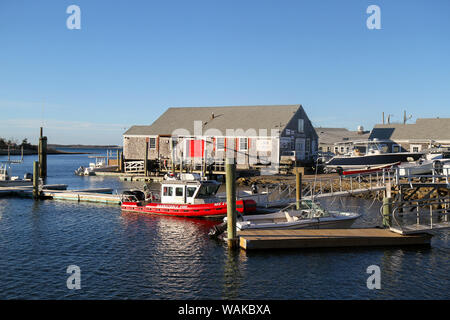 Millway Marina, Barnstable, Cape Cod, Massachusetts in the fall autumn ...