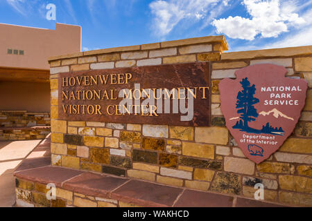 Navajo National Monument visitor center sign at entrance gate Arizona ...