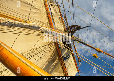 Mast rigging and sails of Hawaiian Chieftain, a Square Topsail Ketch ...