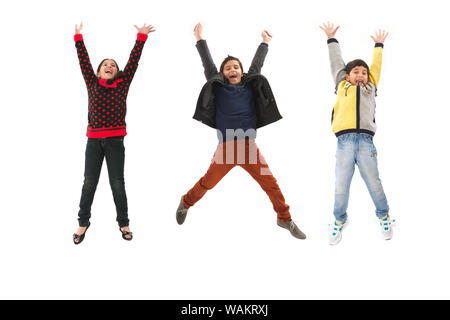 Children Celebration Jumping Ecstatic Happiness Concept Stock Photo - Alamy