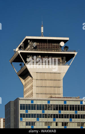 The view on the telecommunication building, CETIN, Telecom in Prague ...