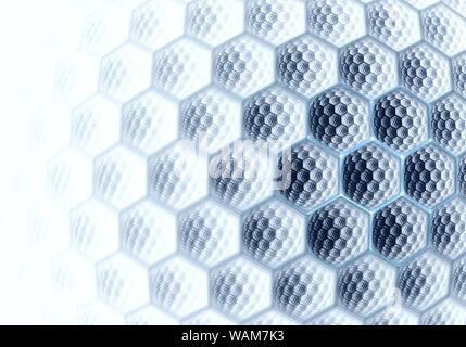 Abstract digital fractal hex blue art on the white background Stock ...