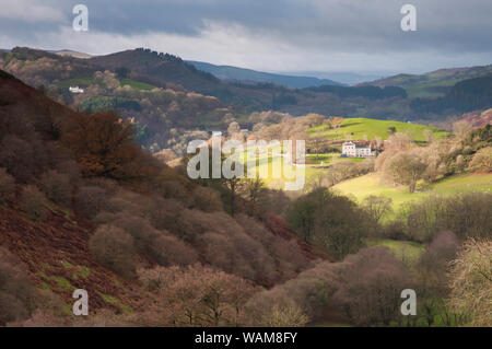 Castell Dinas Brân, Llangollen. Hall, Tower and Inner ditch of ruined ...