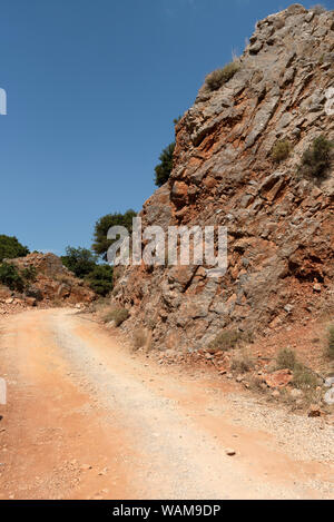 Road in mountain area of Crete island, Greece Stock Photo - Alamy