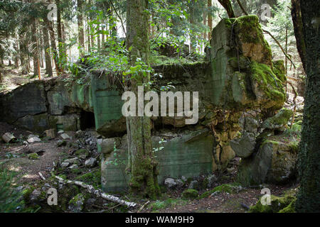 blasted bunker 107 of the Sigfried line in the Huertgen Forest near ...