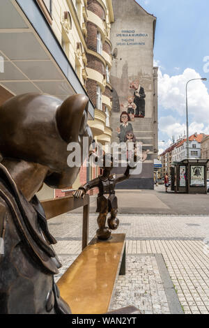 The view The Spejbl and Hurvinek puppet theatre in Dejvice district ...