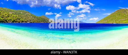 Amazing view of coastline of Kefalonia, Ionian Islands, Greece Stock ...