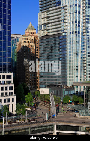 Skyscrapers on Canada Place Way, Vancouver City, British Columbia ...